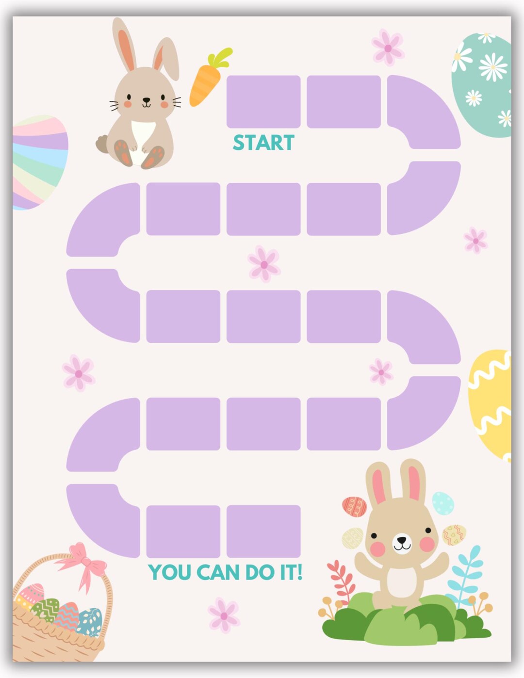 Bunny-themed Kids Reward Chart | Printable Behavior Chart | Spring Star ...