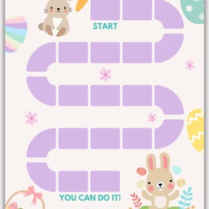 Bunny-themed Kids Reward Chart | Printable Behavior Chart | Spring Star ...