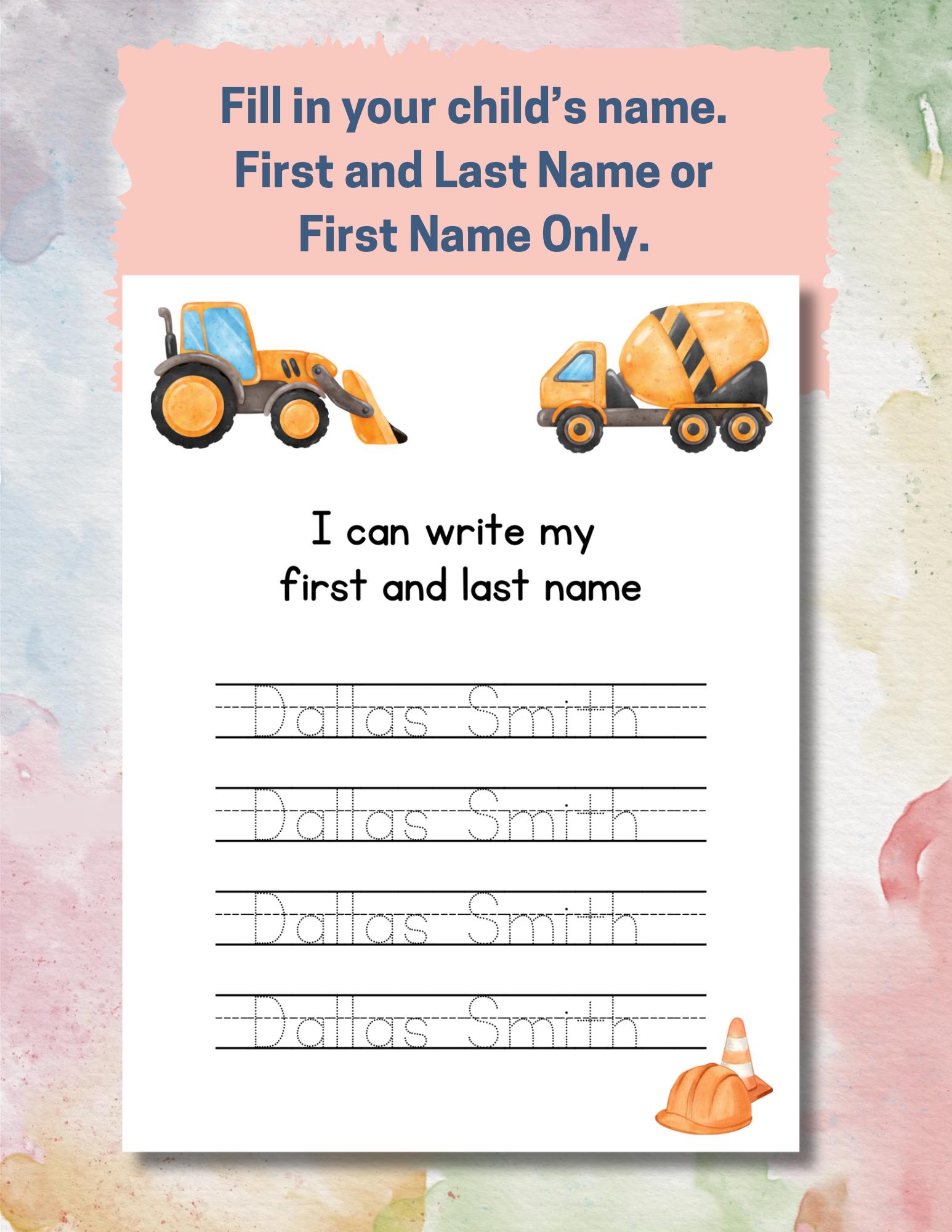 Custom Name Tracing Worksheet Handwriting Practice Personalized Name ...