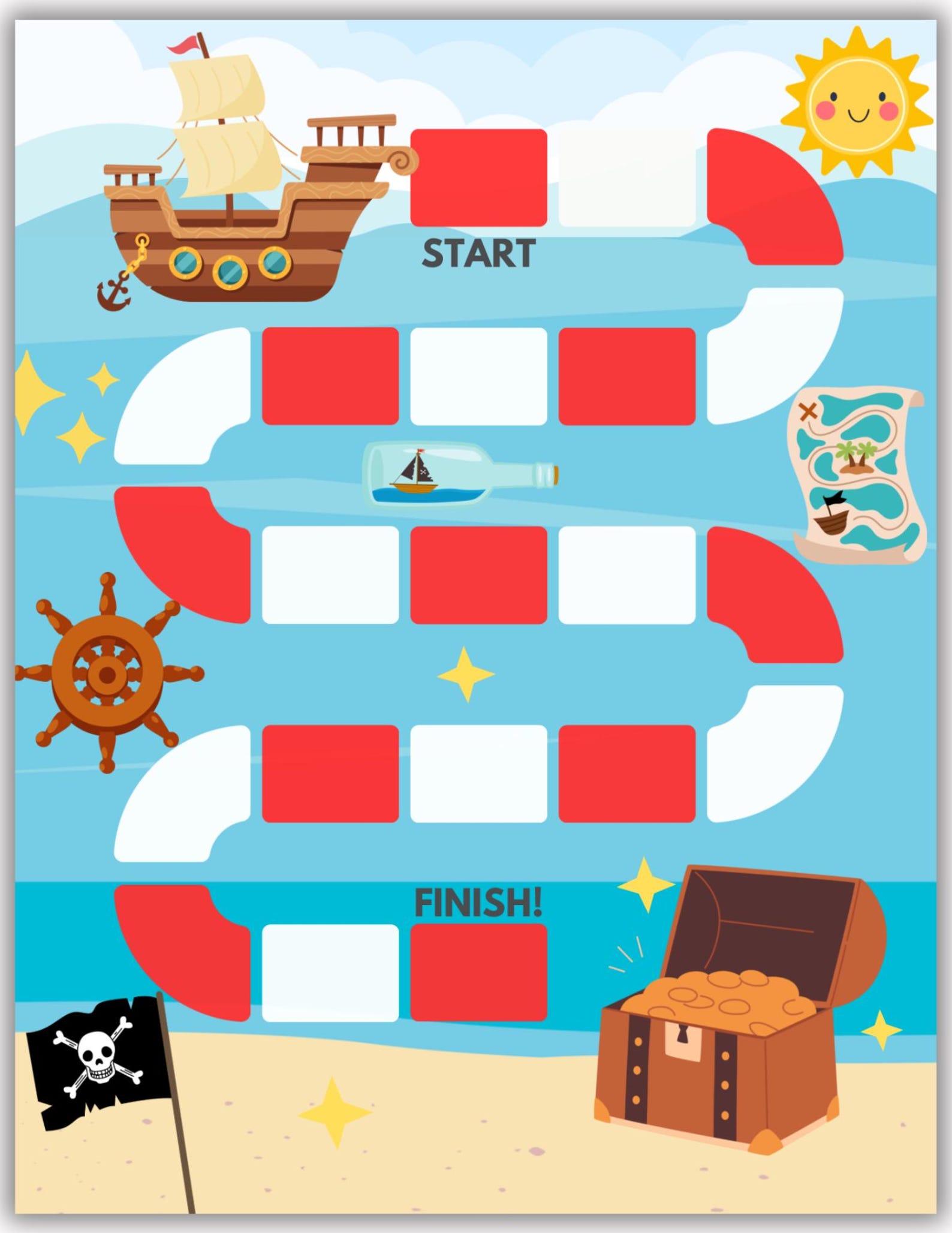 Pirate Reward Chart Routine Chart Potty Training Chart Printable Kid ...