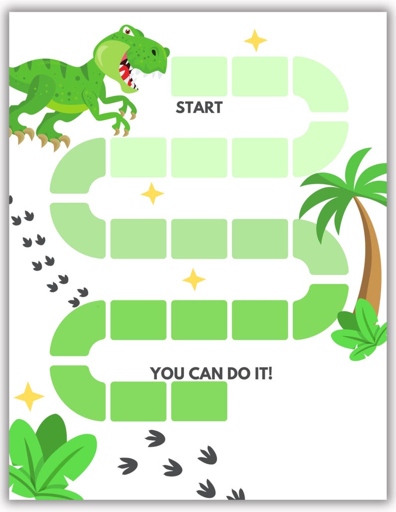 Dinosaur Reward Chart Routine Chart Potty Training Chart Printable Kid ...
