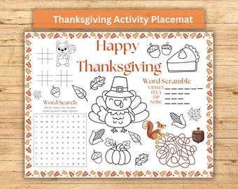 Halloween Coloring Placemat Printable Activity Sheet Halloween Party ...