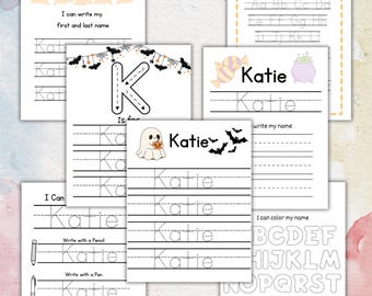 Custom Unicorn Name Tracing Bundle Handwriting Practice Personalized ...
