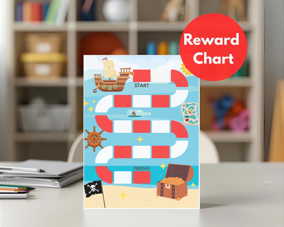 Pirate Reward Chart Routine Chart Potty Training Chart Printable Kid ...