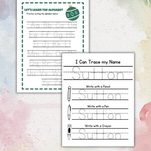 Custom Christmas Name Tracing Bundle Handwriting Practice Personalized ...