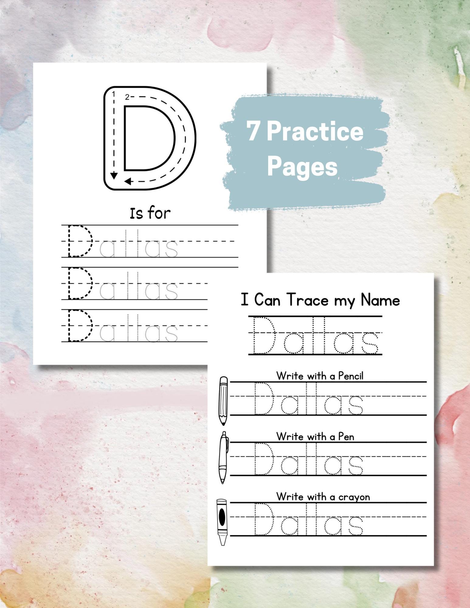 Custom Name Tracing Worksheet Handwriting Practice Personalized Name ...