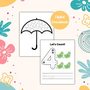 Spring Activity Bundle Printable Activity Sheet Flowers Party Coloring ...