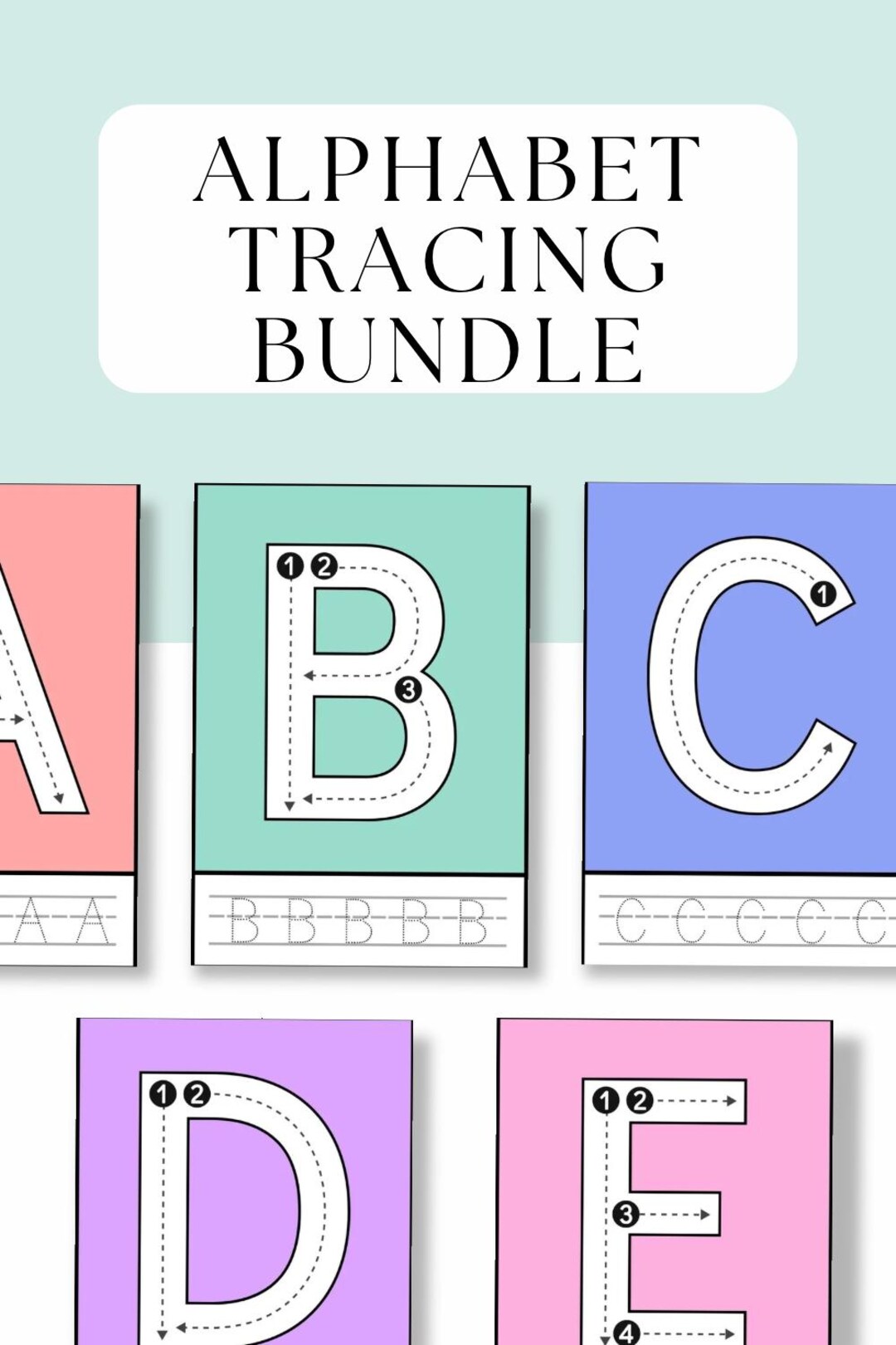 Letter Tracing Practice Worksheet for Preschool Handwriting ABC Tracing ...