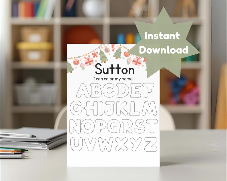 Custom Christmas Name Tracing Bundle Handwriting Practice Personalized ...