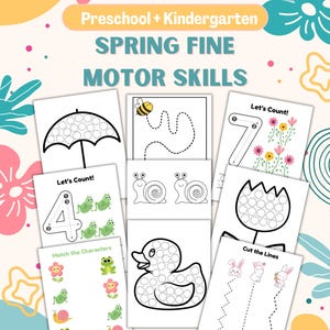 Spring Toddler Activity Bundle | Printable Preschool Worksheets | Busy ...