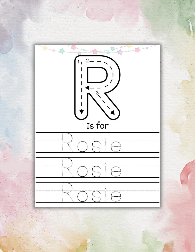 Custom Unicorn Name Tracing Bundle Handwriting Practice Personalized ...