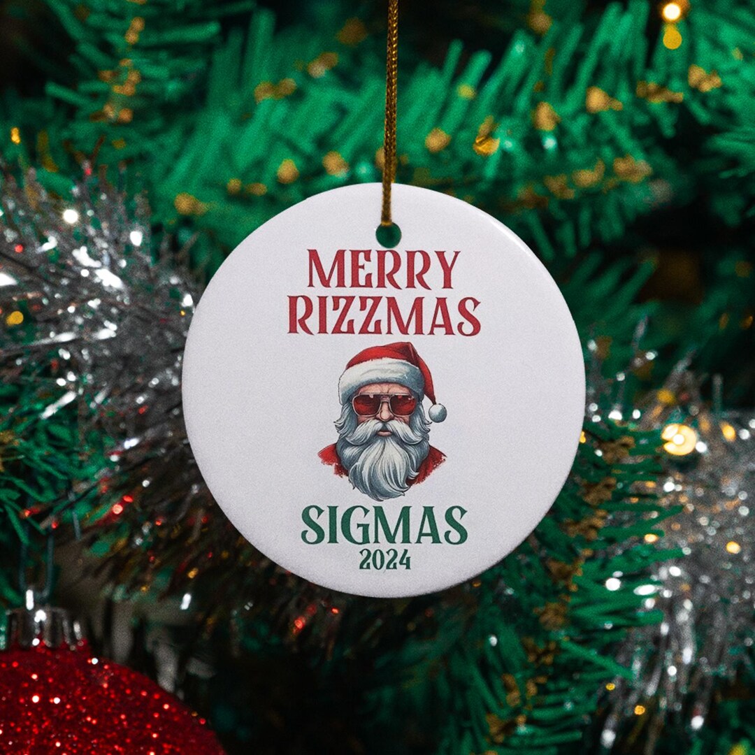 Merry Rizzmas Sigmas Ornament Funny Holiday Keepsake Unique Ceramic ...