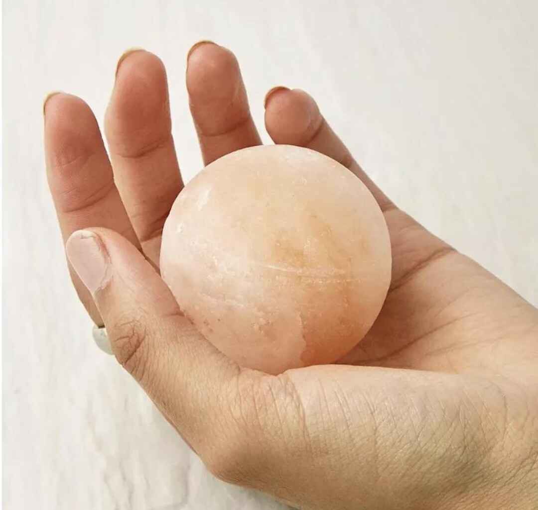 Pink Himalayan Salt Sphere 6cm | Crystal Massage Ball | Body Stone ...