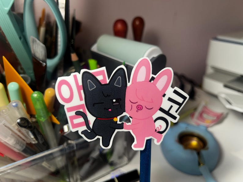 Ateez & Stray Kids Aniteez Szkoo Wooyoonyang Dwaekki Kpop Sticker-cute ...