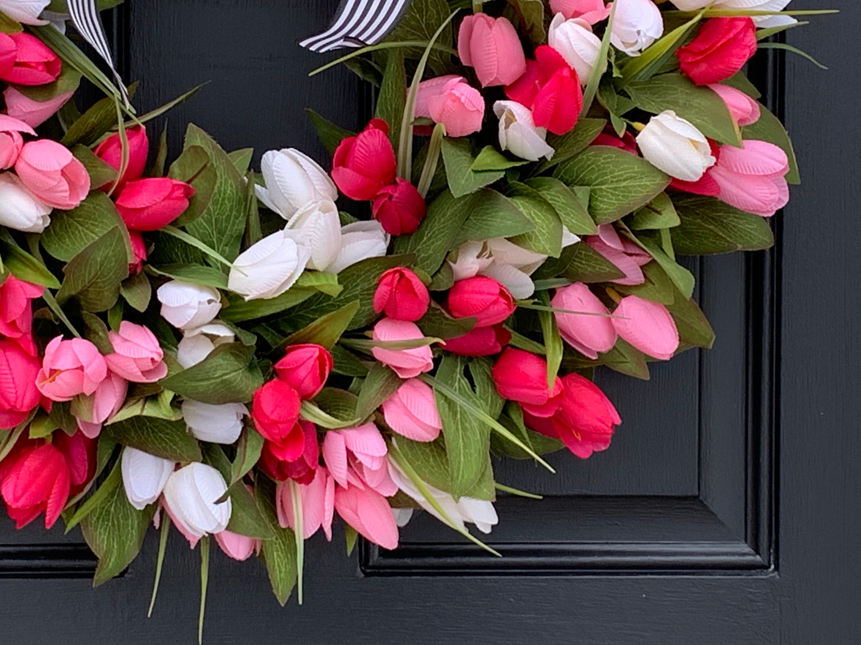 Spring Tulip Wreaths NEW Pink Tulip Wreath for Spring With | Etsy