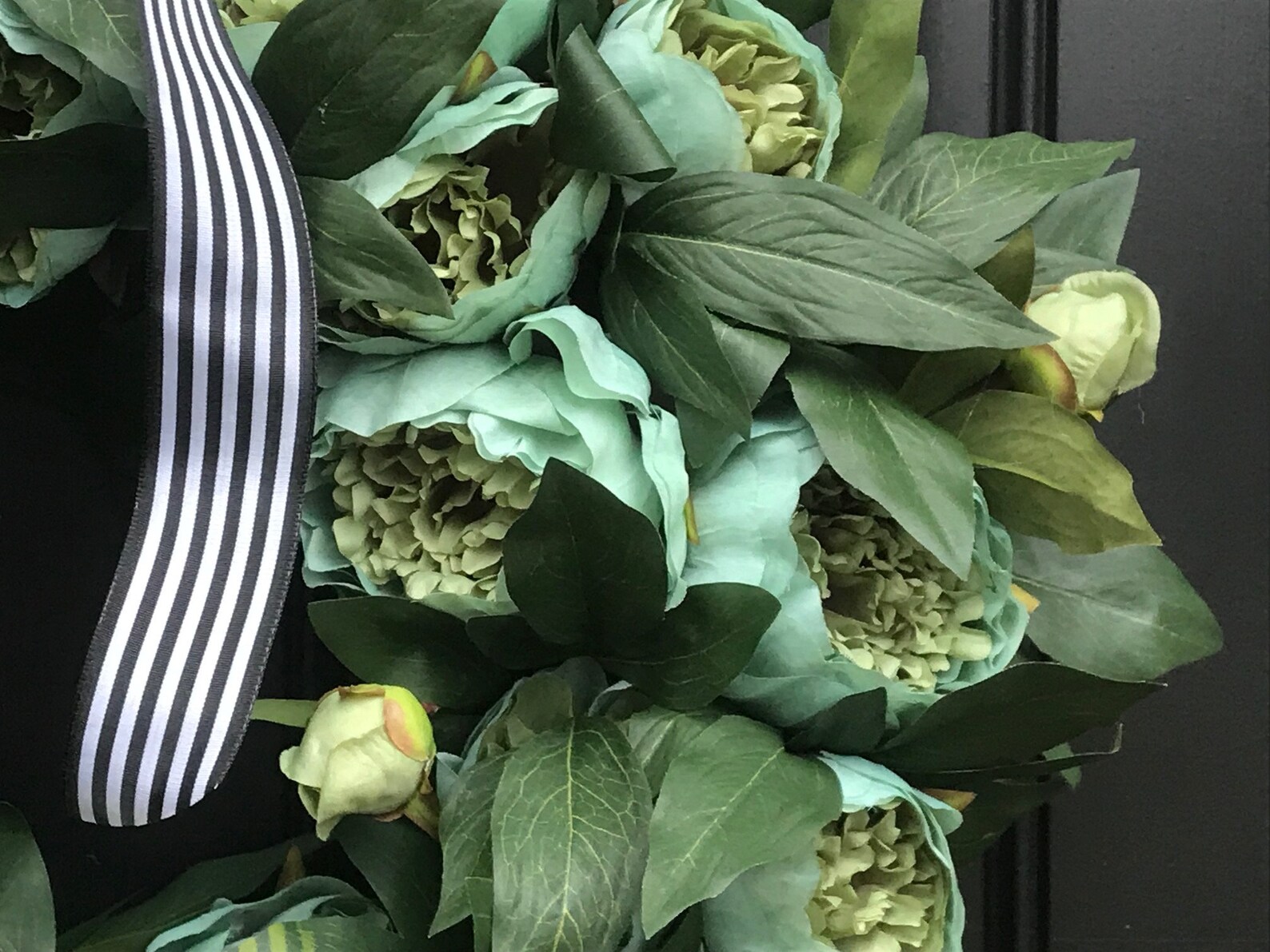 Green Peony Wreath Unique Peonies Summer Door Decor - Etsy