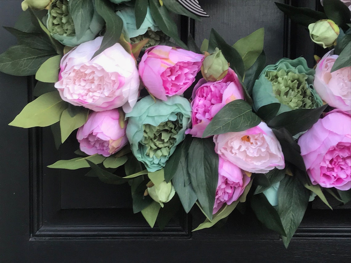 Spring Peony Wreath SALE Front Door Wreaths Spring Wreath - Etsy