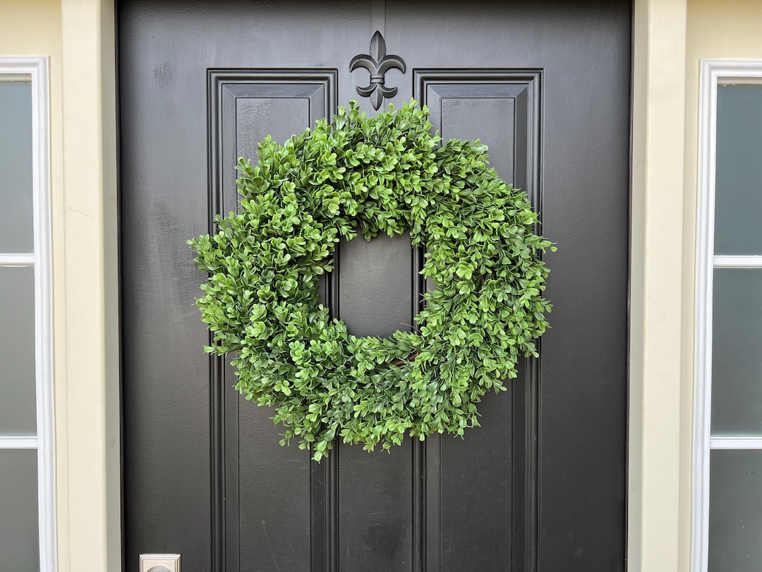 Boxwood Wreath for Front Door - Etsy