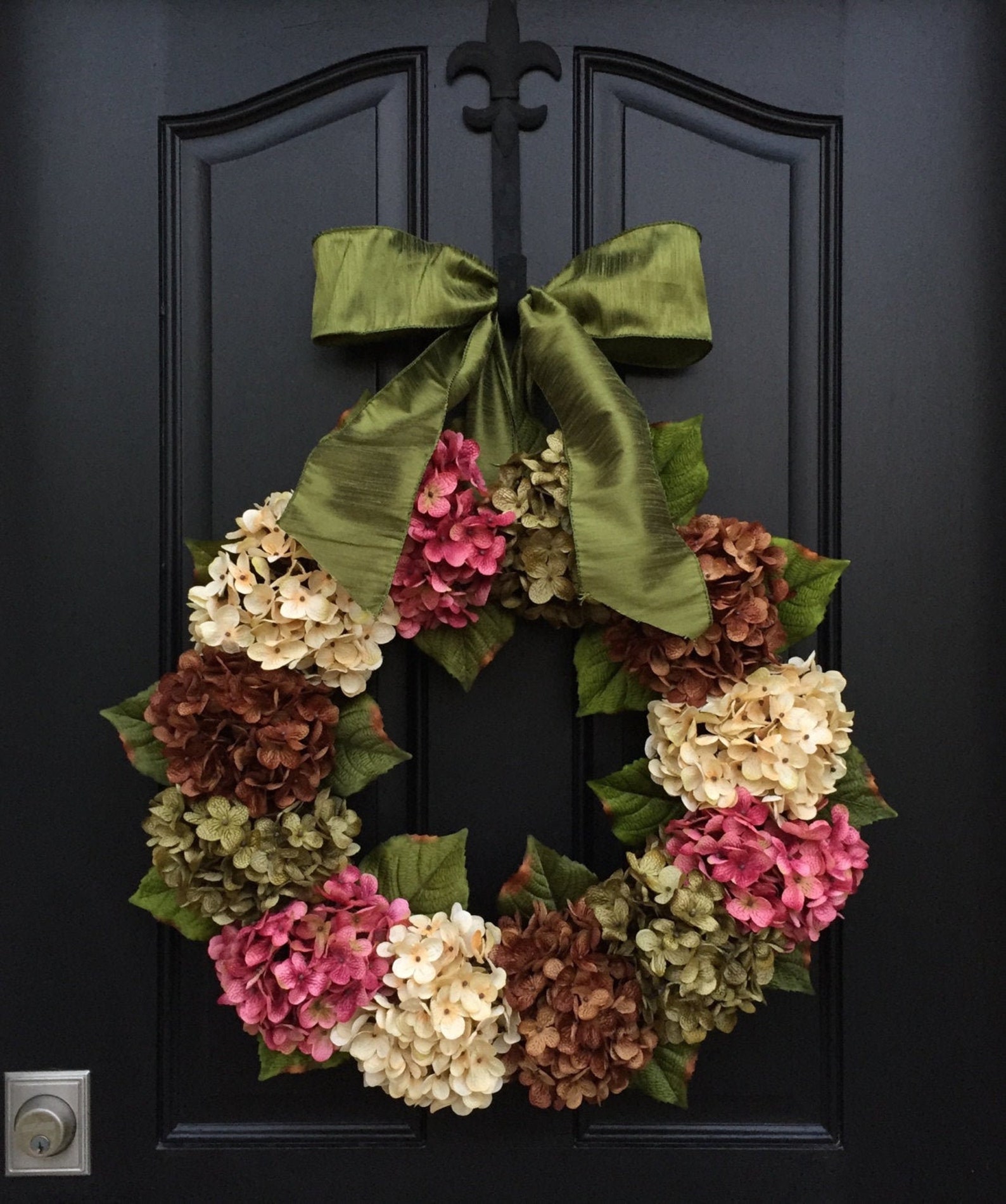 Spring Hydrangea Wreath for Front Door Summer Hydrangea | Etsy