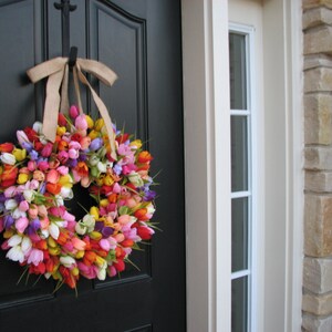 Spring Tulip Wreaths, Mother's Day Tulip Wreath, Easter Tulip Wreaths ...