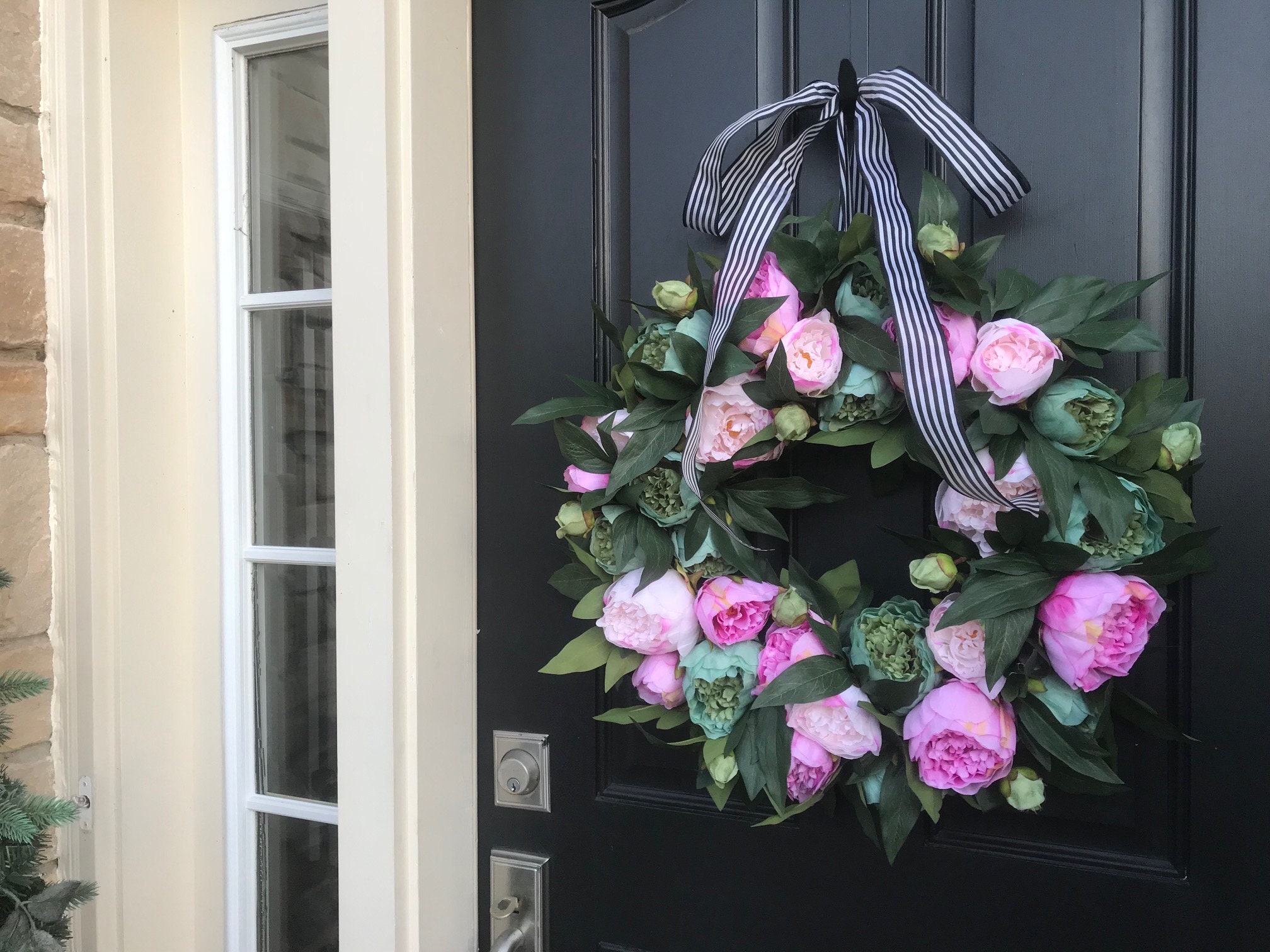 Spring Peony Wreath SALE Front Door Wreaths Spring Wreath - Etsy