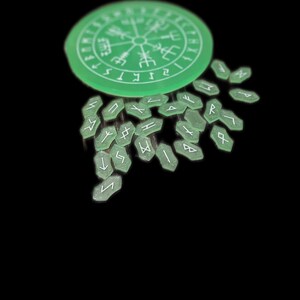Elder Futhark Runes With Board Set, Glow in the Dark - Etsy