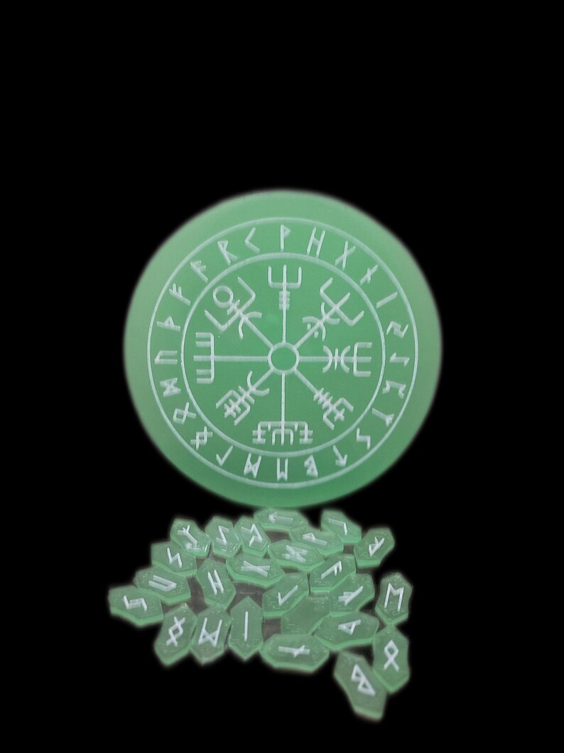Elder Futhark Runes With Board Set, Glow in the Dark - Etsy