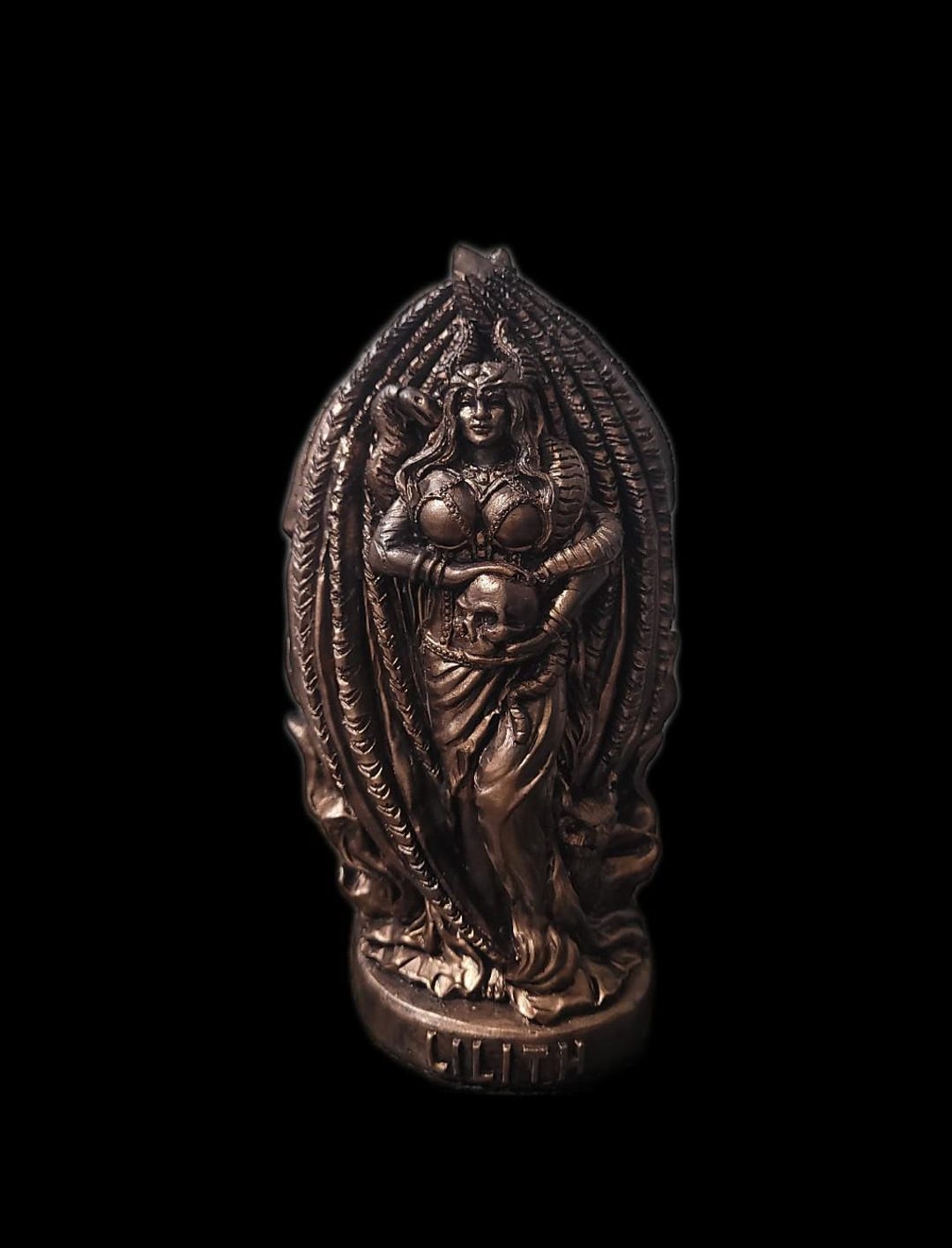 Lilith Statue 7.8" Gothic Lilith Sculpture for Altars and Tabletop ...