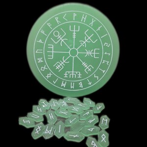 Elder Futhark Runes With Board Set, Glow in the Dark - Etsy