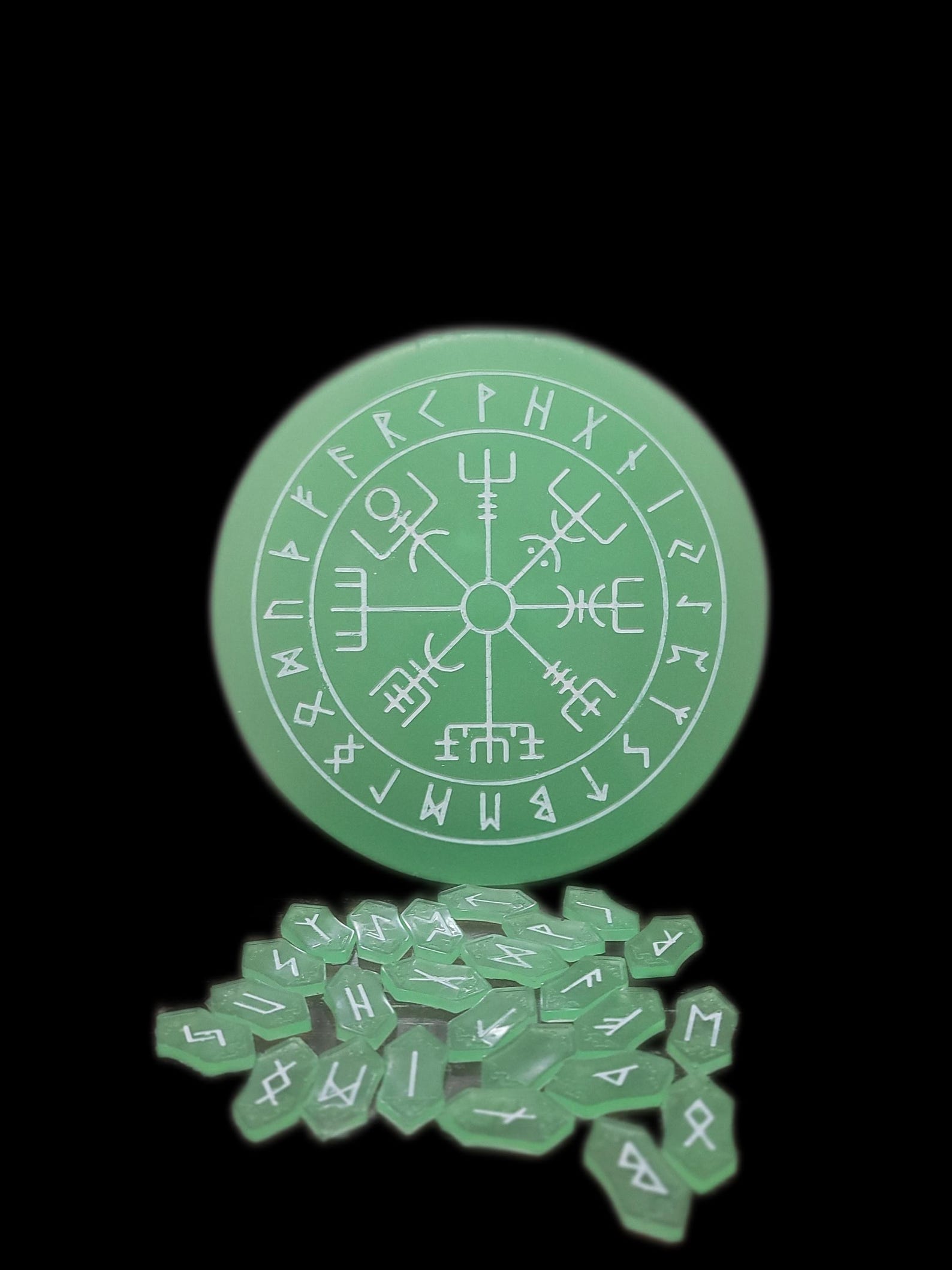 Elder Futhark Runes With Board Set, Glow in the Dark - Etsy