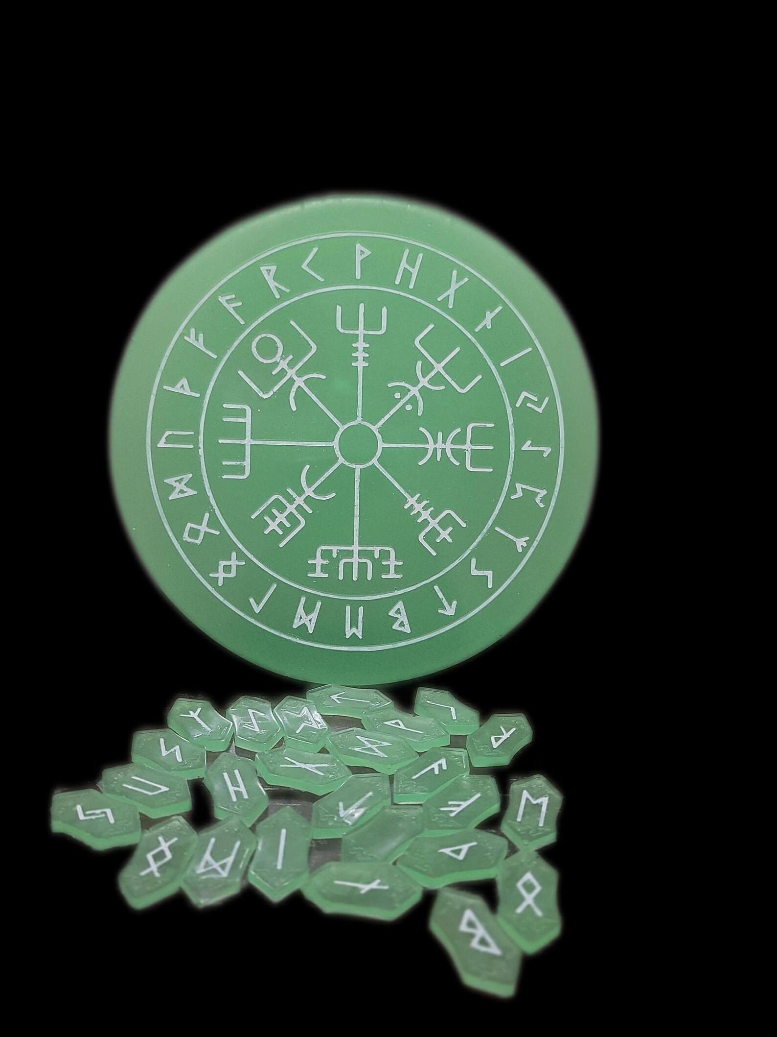 Elder Futhark Runes With Board Set, Glow in the Dark - Etsy