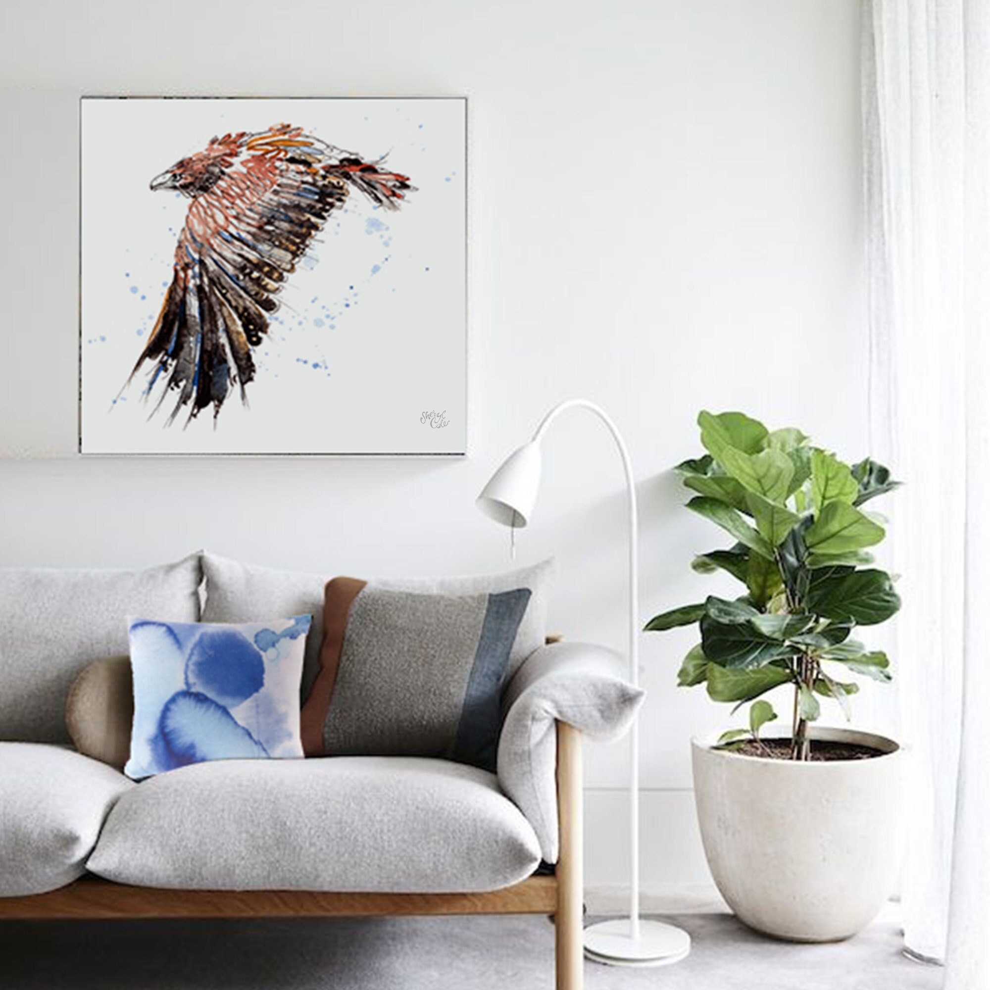 Australian Bird Wedge Tail Eagle Bunjil Giclee Archival Art Print ...