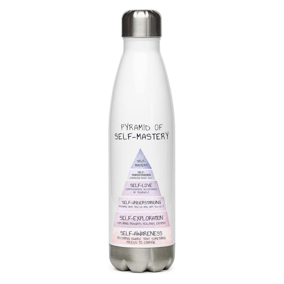 The Pyramid of Self-mastery Stainless Steel Water Bottle - Etsy