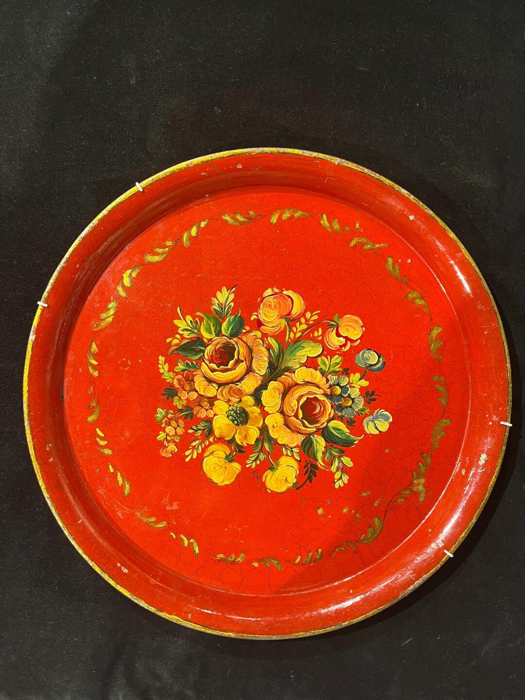 Antique Ottoman Tole Tray, Hand-painted Decorative Serving Tray, Home ...