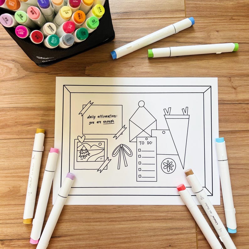 Printable Coloring Page | Bulletin Board Coloring Page | Coloring Pages ...
