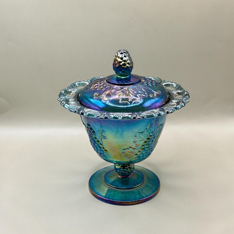 Carnival Glass Candy Dish - Etsy