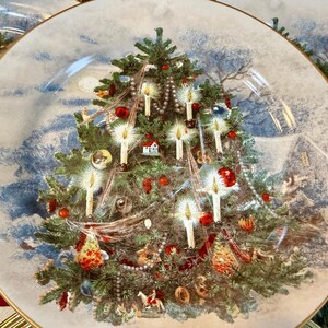 Pottery Barn Nostalgic Tree Salad Plates | Set of 4 Christmas ...