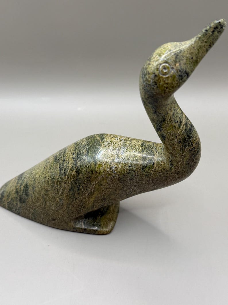 Inuit Carved Serpentine Soapstone Loon - Etsy