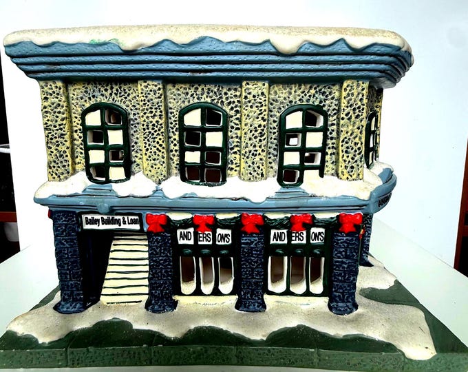 It’s a Wonderful Life Village Set of Three• Bailey Building & Loan ...