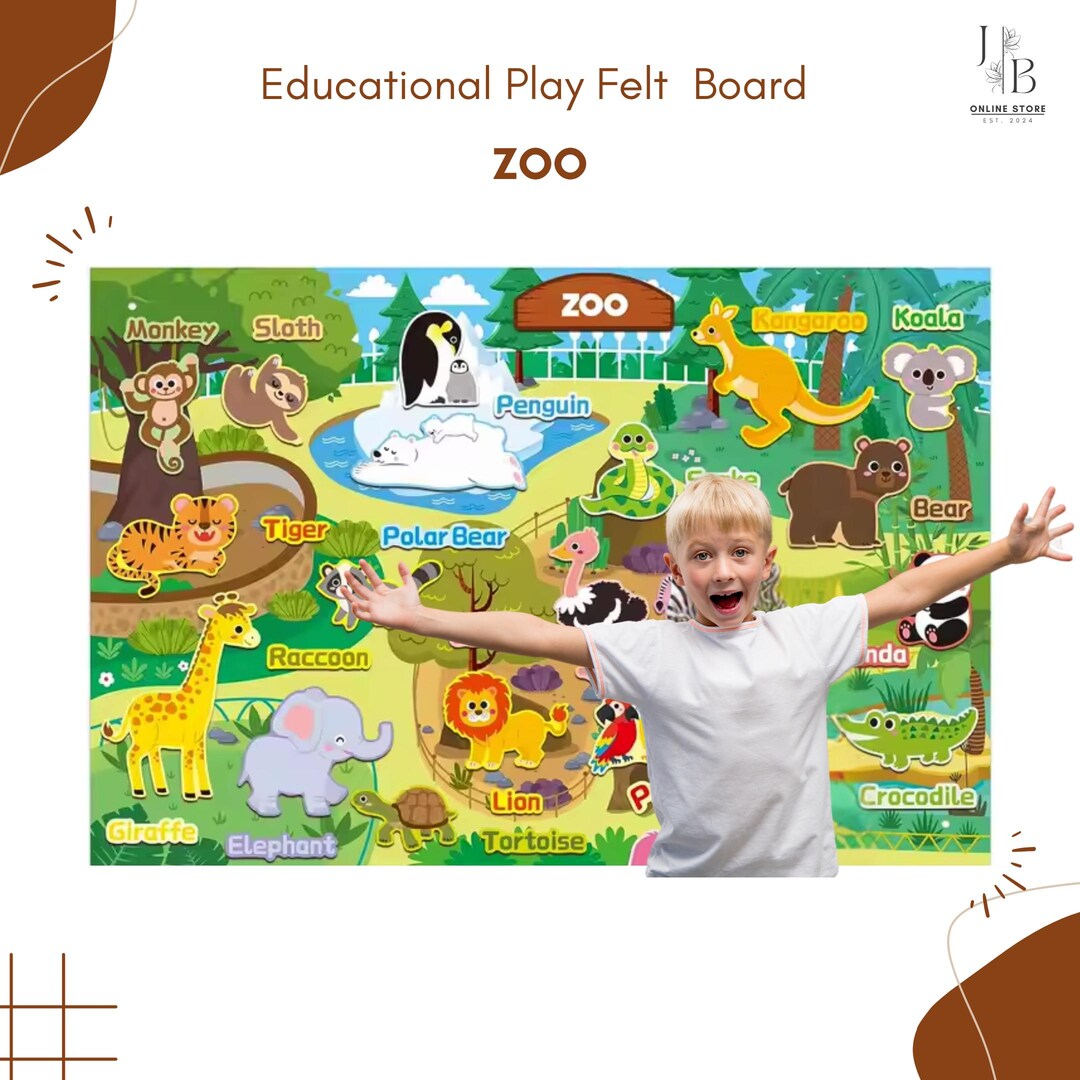 Felt Board for Kids – Educational Play Set With Felt Pieces, Preschool ...
