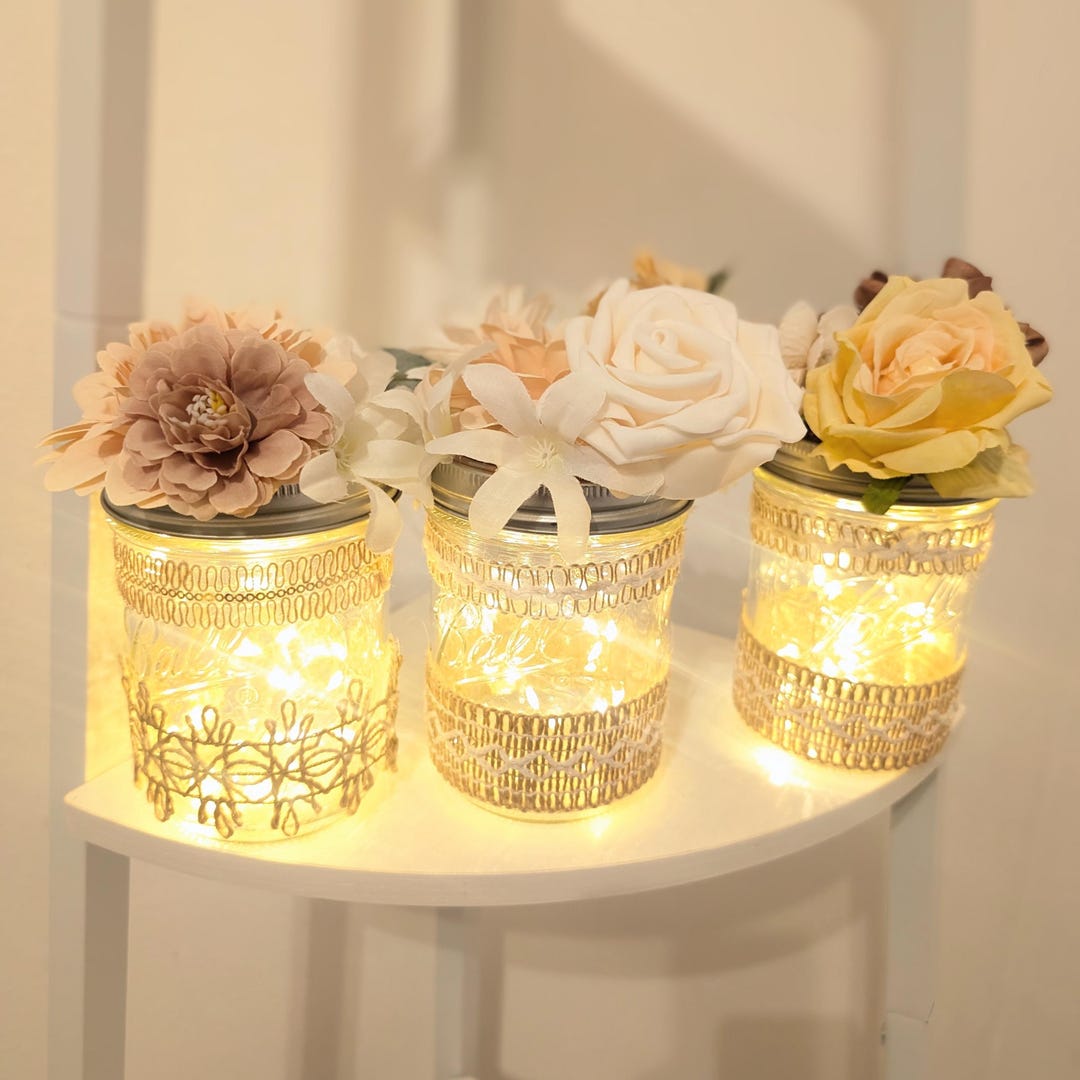 Rustic Home Mason Jar Centerpieces - Etsy
