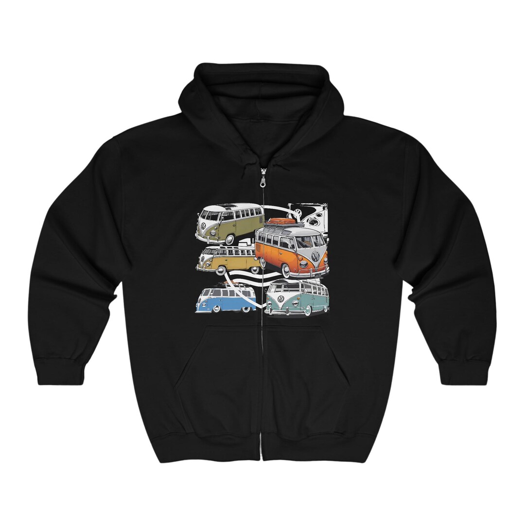 Vintage VW Bus , VW Bus, VW Zip Hoodie, Retro Sweatshirt, Classic ...
