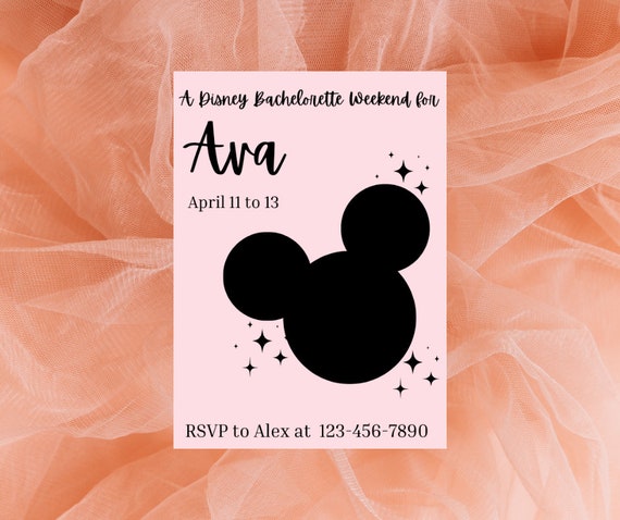 Disney Bachelorette Invitations