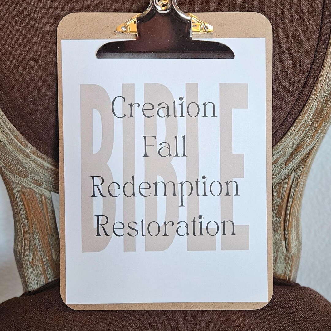 BIBLE Clipboard Art Minimalist Christian Wall Art Creation Fall ...