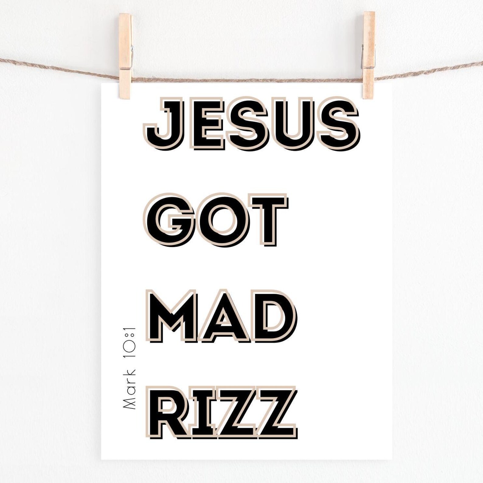 JESUS Got MAD RIZZ Youth Ministry Modern Christian Poster Youth Group ...