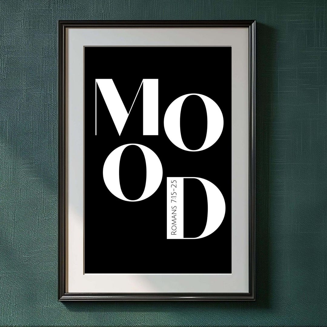 MOOD Slang Relatable Art Print Typography Wall Art for Christian Teen ...