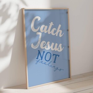 CATCH JESUS Teen Christian Wall Art Church Youth Group Room Decor ...
