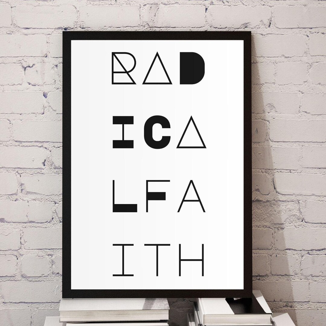 RADICAL FAITH Youth Ministry Modern Christian Poster Youth Group Decor ...