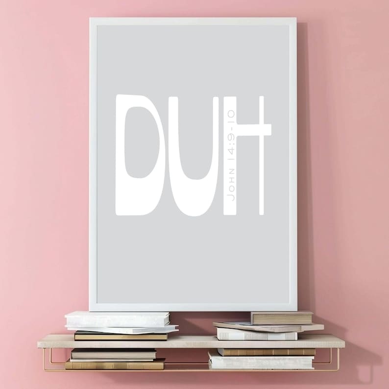 DUH Christian Poster: Gen Z Teen Christian Art (digital Download ...