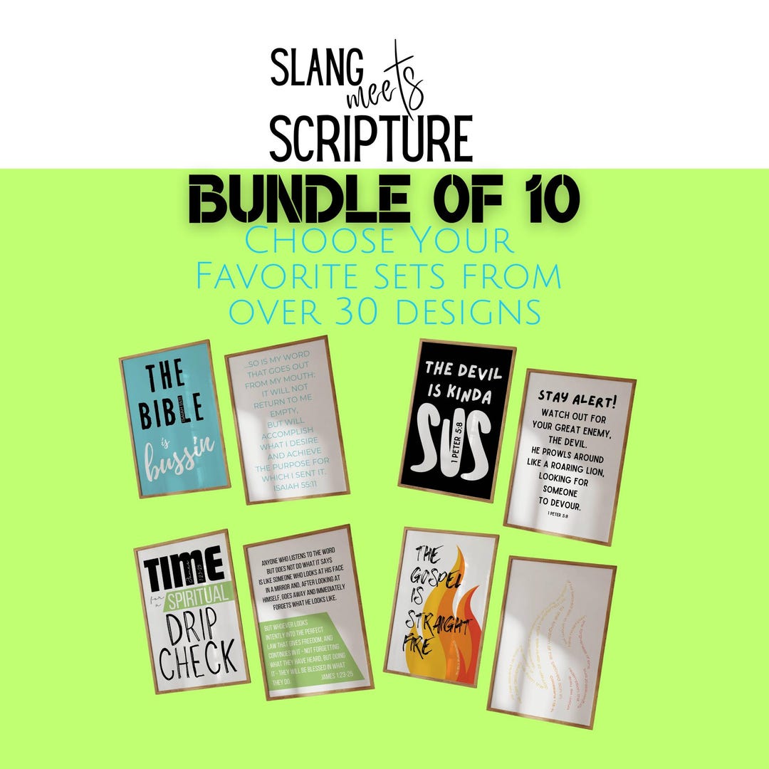 Slang Meets Scripture Poster Bundle of 10 | Youth Ministry Posters - Etsy